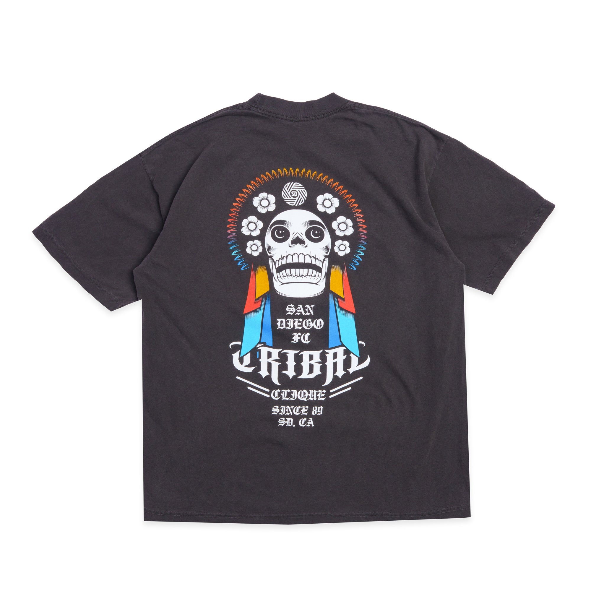 OUR TIME - SDFC x Tribal - Vintage Black Tee – TRIBAL STREETWEAR