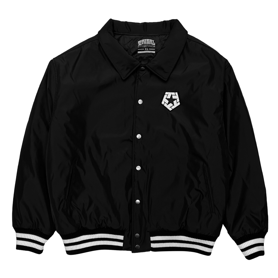 Rocker Patch - Collared Varsity Jacket – TRIBAL STREETWEAR
